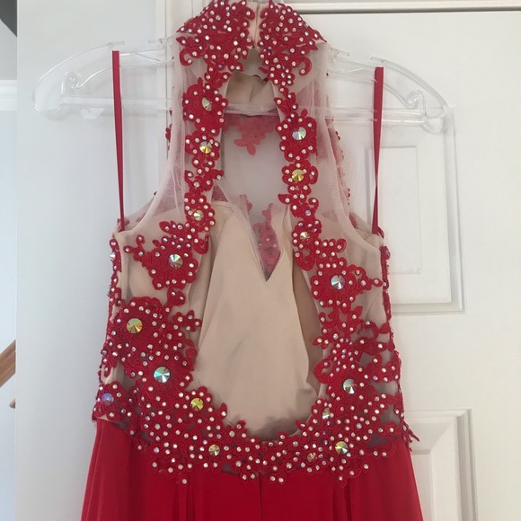 Angela & Alison | Dresses | Angela Alison Red High Neck Pageant ...